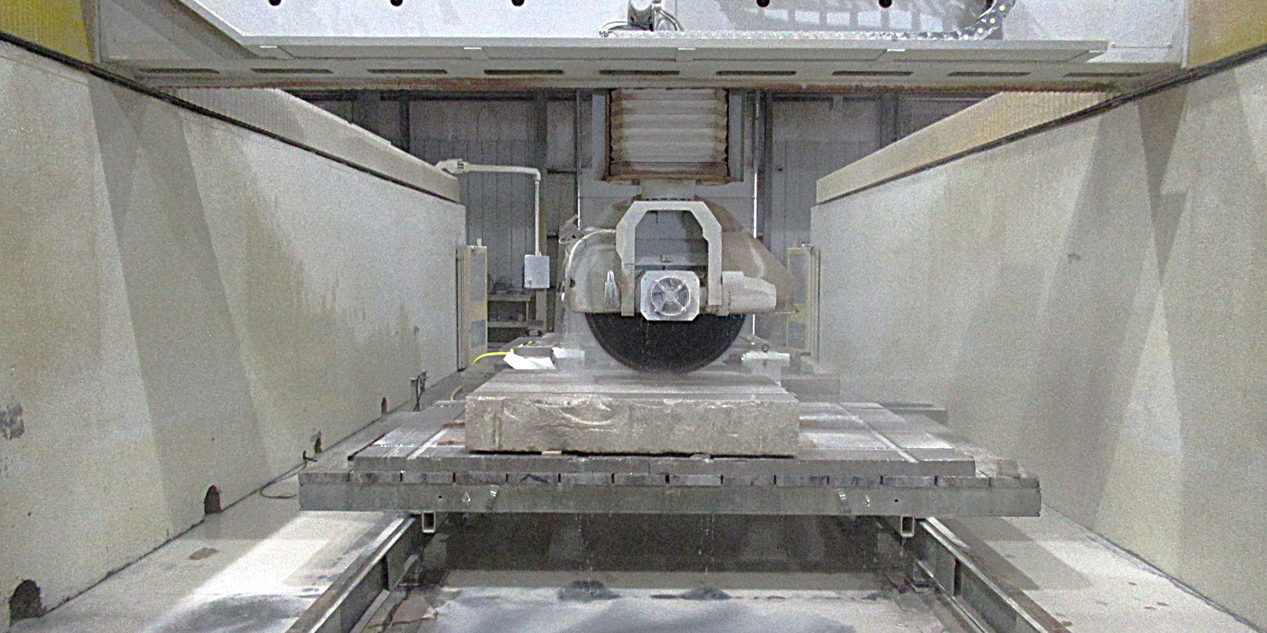 19 Very expensive wet saw at work, US STONE Fabrication Plant Tour ...